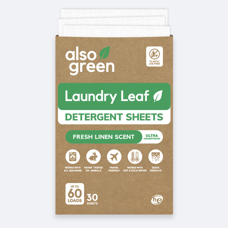 Eco-Friendly Laundry Leaf Detergent Sheets – 60 Loads – Also Green